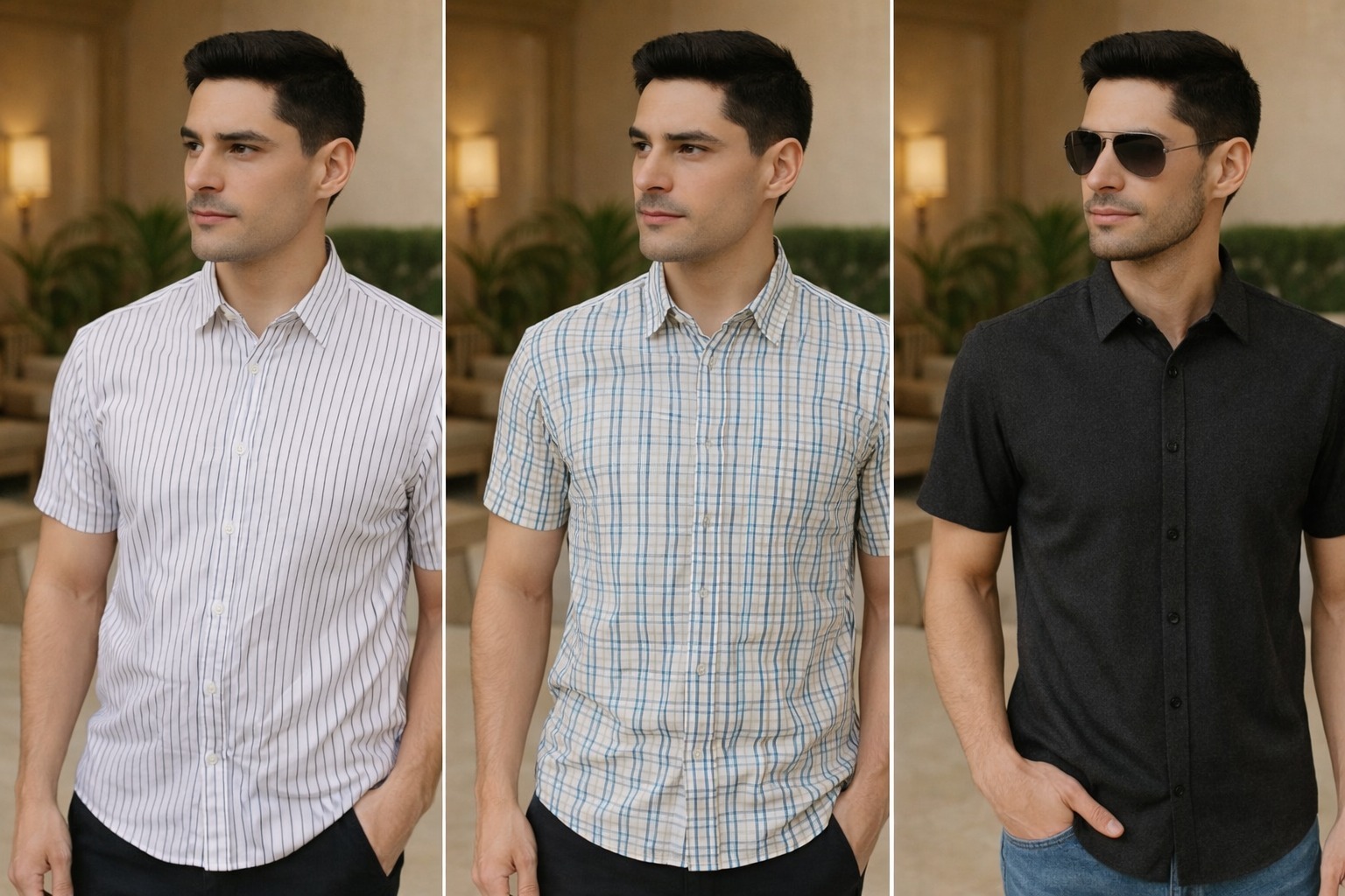 product details - MENS CHECK MIX SHIRT COMBO (NO 6)
